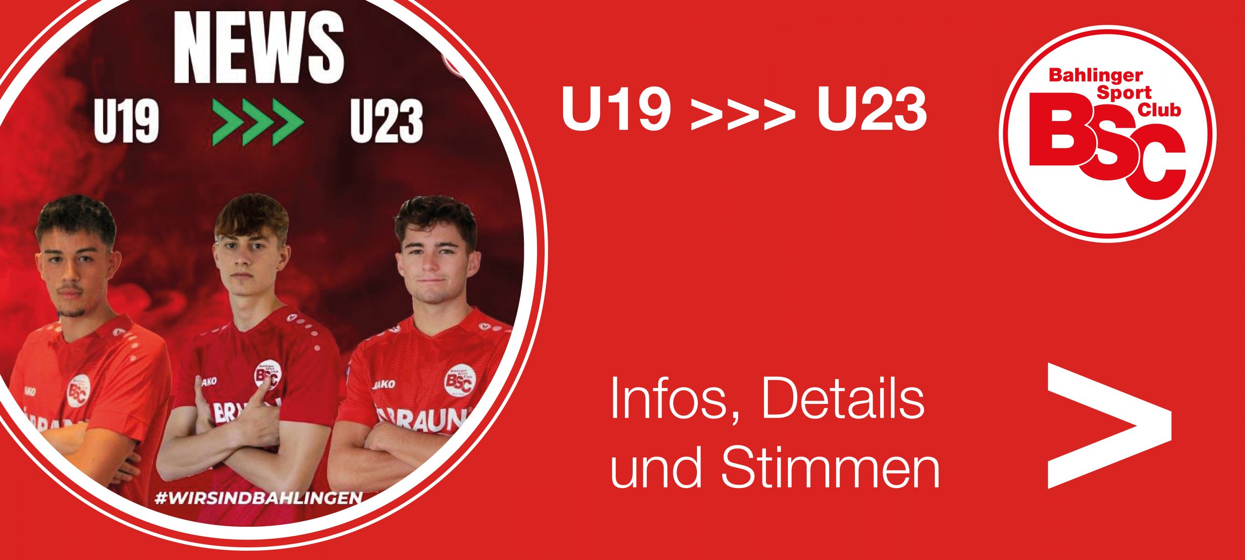 Laurin Ernst, Louis Schmidt und Matino Schlotterbeck rücken in U23 des Bahlinger SC auf ...